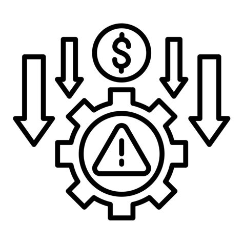 reducir el icono de la línea de riesgo empresarial Vector en Vecteezy