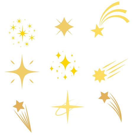 Premium Vector Sparkle Star Icon Set Different Forms Of Stars Retro