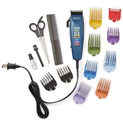Máquina De Cortar Cabelo Wahl Clipper Código De Cores De 17 Peças Com