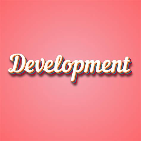 Premium Photo Development Text Effect Photo Image Cool