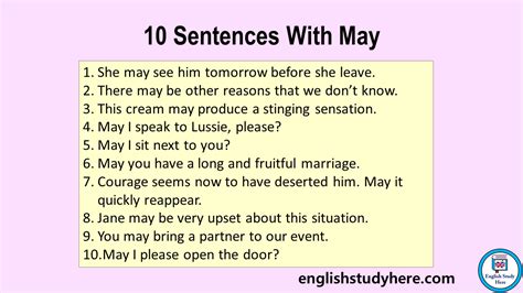 Use In A Sentence May At Cynthia Jasmin Blog