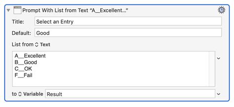 Actionprompt With List Keyboard Maestro Wiki