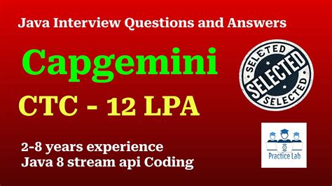 15 Capgemini Java Spring Boot Interview Java8 Stream Apis Coding Question Answers Youtube