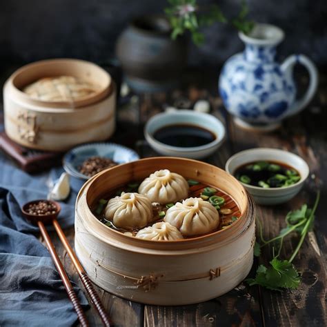 Imagem De Comida Chinesa Que Xiao Long Bao E Bom Aplicar Para O Menu Livro Foto Premium