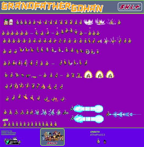 Grandfather Gohan Sprite Sheet Swl By Athepro013 On Deviantart