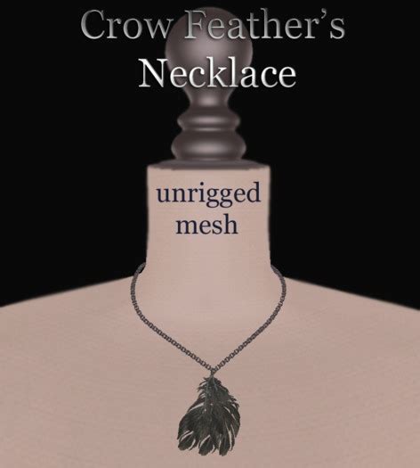 Second Life Marketplace Three Crows Feathers Necklace Resize Script