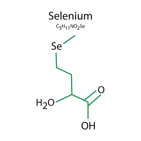 Premium Vector Selenium Formula Line Drawing Vector Illustration