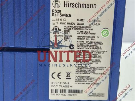 Hirschmann Rs20 Rail Switch United Marine Services
