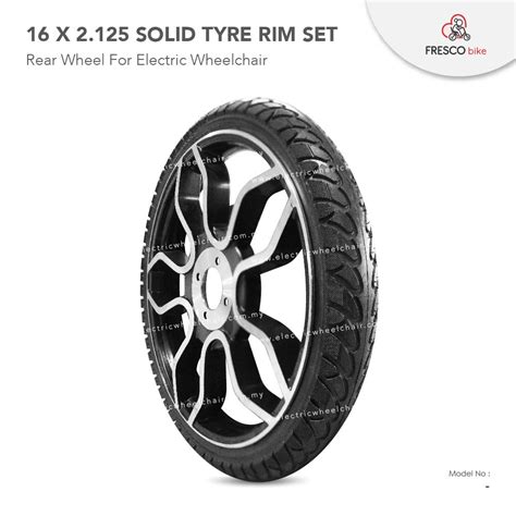 Solid Tyre Rim Set Electric Wheelchair Aluminum Alloy Hub 16