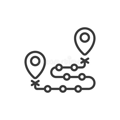 Waypoints Icon In Line Design Waypoints Navigation Map Travel