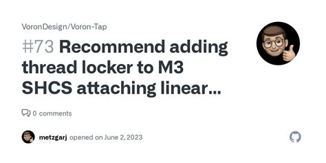 Recommend Adding Thread Locker To M Shcs Attaching Linear Rail To