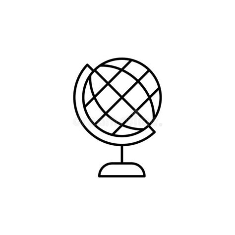 Earth Globus Map 3D Globe Icon World Symbol With Blue Green Color