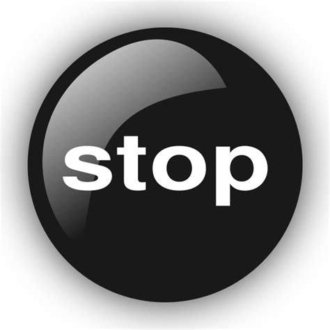 Stop Button Text Clip Art At Vector Clip Art Online