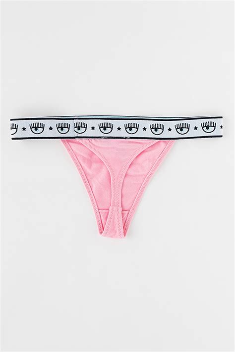 Chiara Ferragni Set De Chiloti Tanga Cu Banda Logo In Talie 2