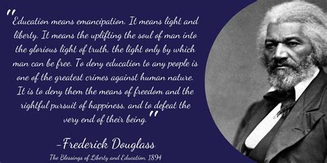 Frederick Douglass Education Quotes