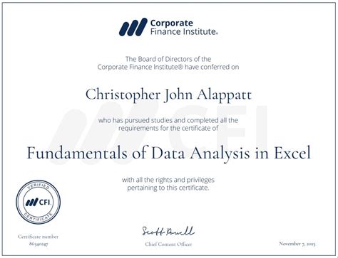 Excel Dataanalytics Certification Lifelonglearning Cfi