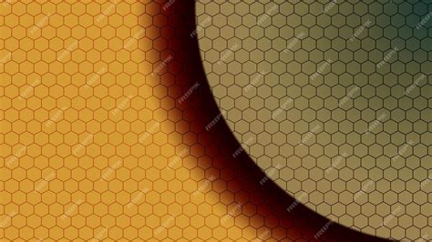 Premium Photo A Yellow And Orange Hexagon Pattern With A Hexagon