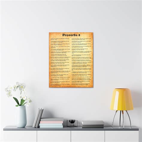 Red Barrel Studio® Scripture Walls Proverbs Chapter 8 Gold Bible On