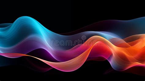 Music Wave Sound Waves Equalizer In Futuristic Colors Frequency Audio Waveform On Black