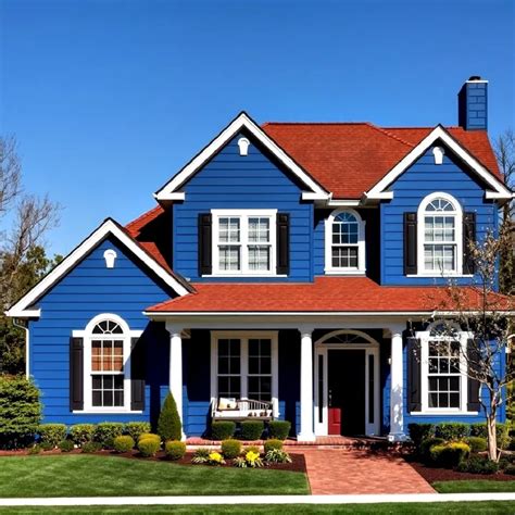 Geniales Ideas De Casas Azules Con Techos Marrones Geocax