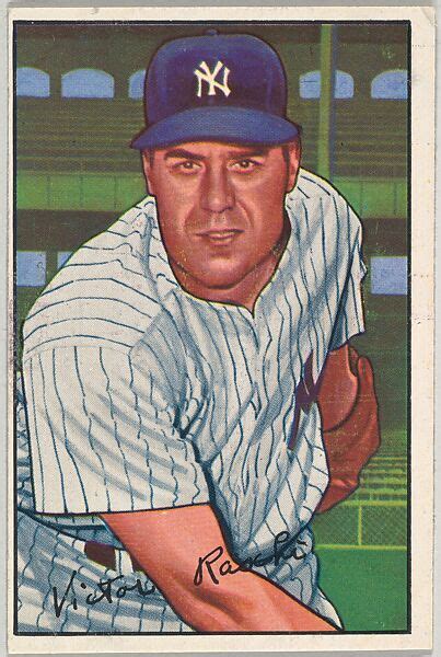 Issued By Bowman Gum Company Vic Raschi Pitcher New York Yankees