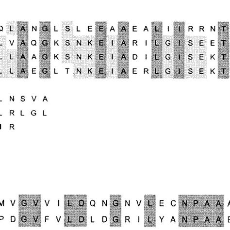 A Alignment Of The Helix Turn Helix Dna Binding Domains Of Three