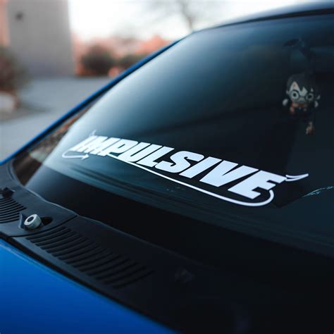 Impulsive Windshield Banner In 2023 Jdm Stickers Car Decals Vinyl