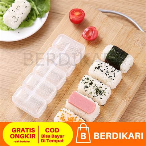Jual Cetakan Nasi Sushi 5 In 1 Onigiri Sushi Maker Set Roll Cetakan Lemper Cetakan Sushi Kotak