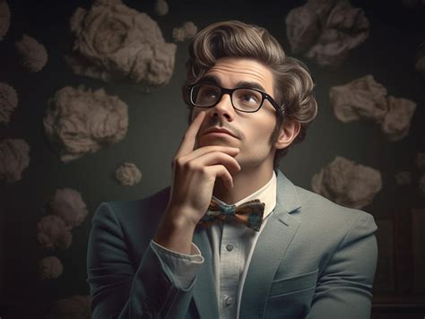 Premium Photo Businessman Thinking About The Problem Generative Ai