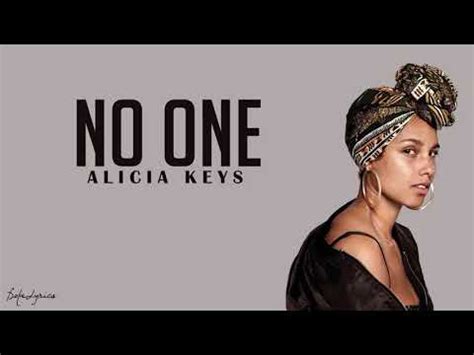 No One Alicia Keys Lyrics Youtube