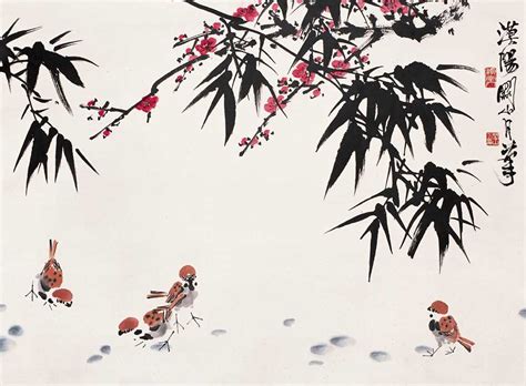 关山月 梅竹雀 立轴荣宝拍卖 2006迎春（上海）书画精品拍卖会 北京荣宝拍品价格图片拍卖专场拍卖会预展拍卖会结果卓克拍卖频道