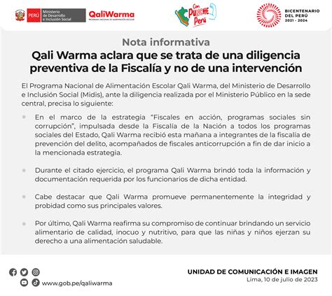 Qali Warma On Twitter RPPNoticias Nota Informativa Qali Warma