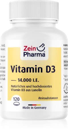 ZeinPharma Vitamin D3 Softgel Kapseln 14 000 I E Kapseln zur Stärkung