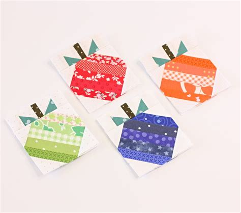 Fruit Foundation Paper Piecing Quilt Block 5 Sizes A Spoonful Of