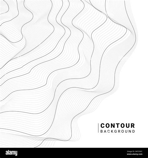 Black And White Abstract Map Contour Lines Stock Vector Image And Art Alamy
