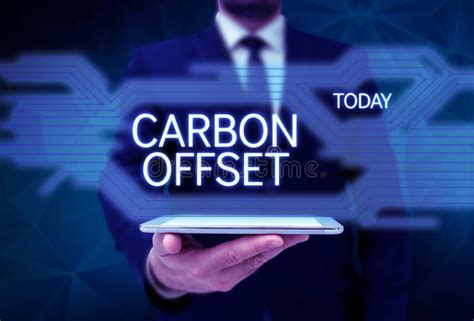 Conceptual Display Carbon Offset Conceptual Photo Reduction In