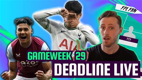 Fpl Gw29 Deadline Stream I Free Hit Locked Youtube
