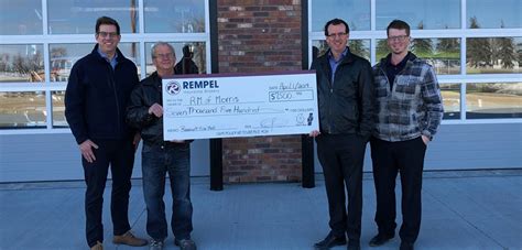 Rempel Insurance Donates 7 500 To New Rosenort Firehall Rempel