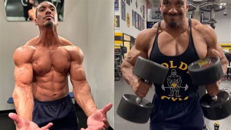 Larry Wheels Shows Off Stacked Physique While Smashing 100 Lb Hammer