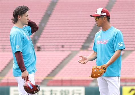 サンスポ×eagles On Twitter 【楽天ｰ中日】10日、練習に臨む伊藤裕季也選手。今日も塩川達也コーチの指導を受けてました