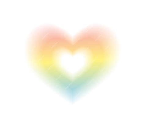 흐릿한 분홍색 심장 오라 트렌디한 Yk 스타일 터 일러스트레이션 프리미엄 벡터