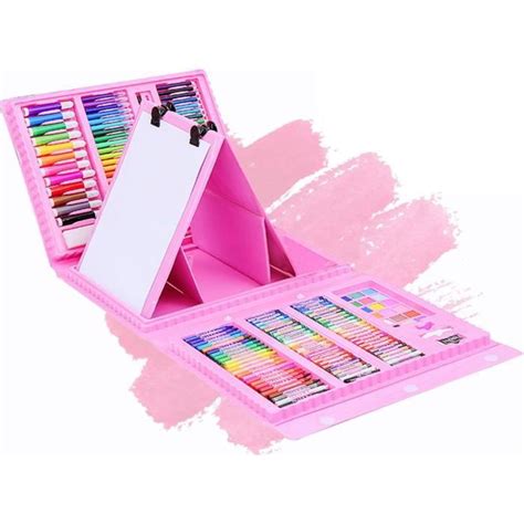 Kit De Dessin Pièces Malette Dessin Inclus Aquarelle Peinture Acryliques Crayons De Couleur