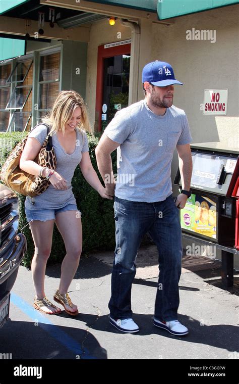 Hilary Duff And Mike Comrie Arriving Together At Hugos Restaurant For
