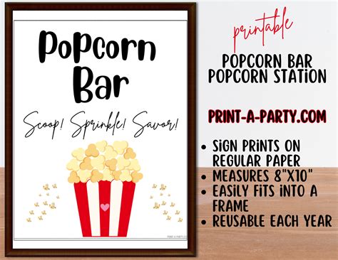 Popcorn Bar Popcorn Station Setup White Popcorn Bar Sign Food