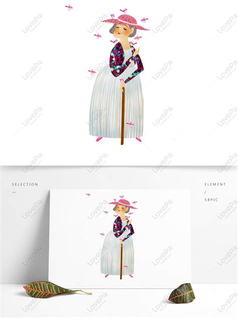 만화 패션 할머니 캐릭터 디자인 일러스트 Png 및 벡터 이미지 무료 다운로드 Lovepik
