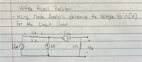 [solved] voltage across resistor using node analysis det