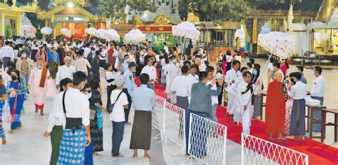 ရွှေတိဂုံစေတီတော်၌ မြန်မာ့ရိုးရာ ထမနဲလှူဒါန်းပွဲနှင့် သြဝါဒပါတိမောက် ပူဇော်ပွဲကျင်းပ Myawady