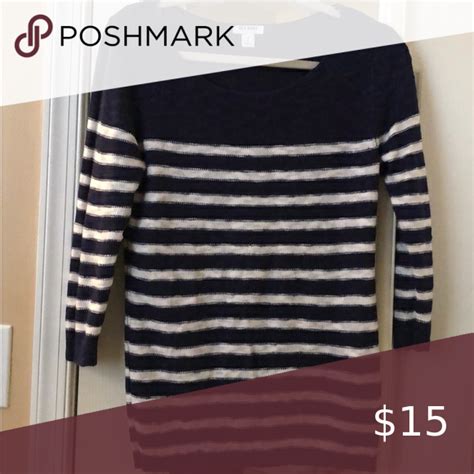 Blue And White Striped Top
