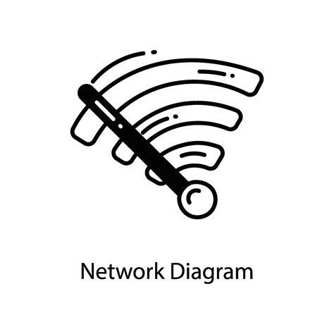Network Diagram Doodle Icon Design Illustration Networking Symbol On White Background Eps 10