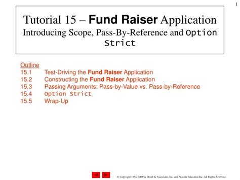 Ppt Tutorial Fund Raiser Application Introducing Scope Pass By